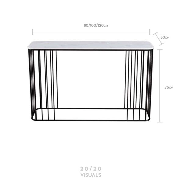 White Marble-top Console Table – 20/20 VISUALS